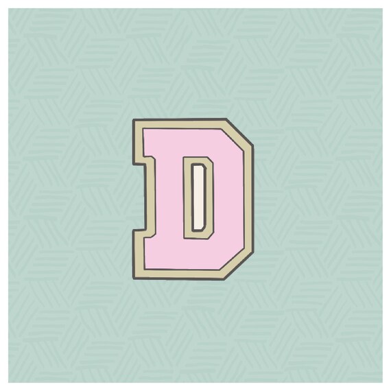Varsity Letter D Cookie Cutter - Etsy