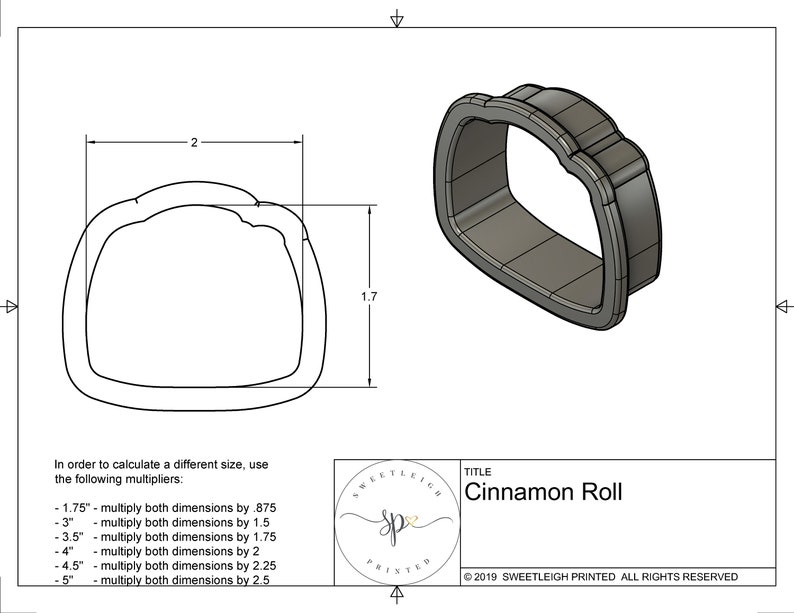 Cinnamon Roll Cookie Cutter - Etsy