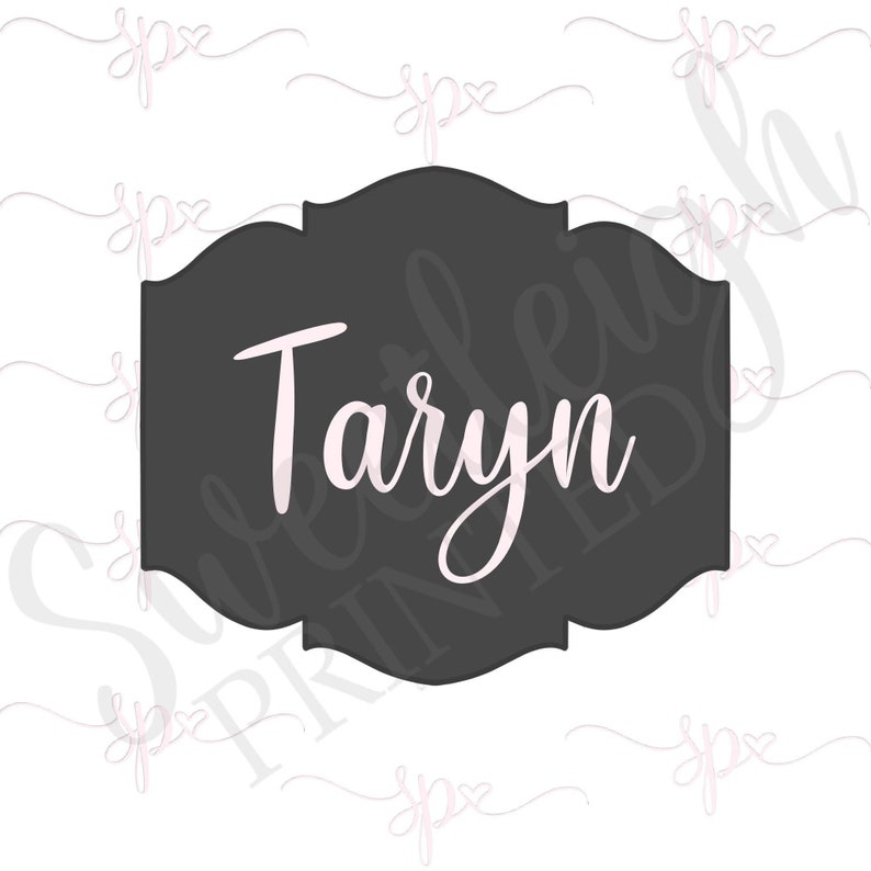Taryn Plaque Cookie Cutter - Etsy