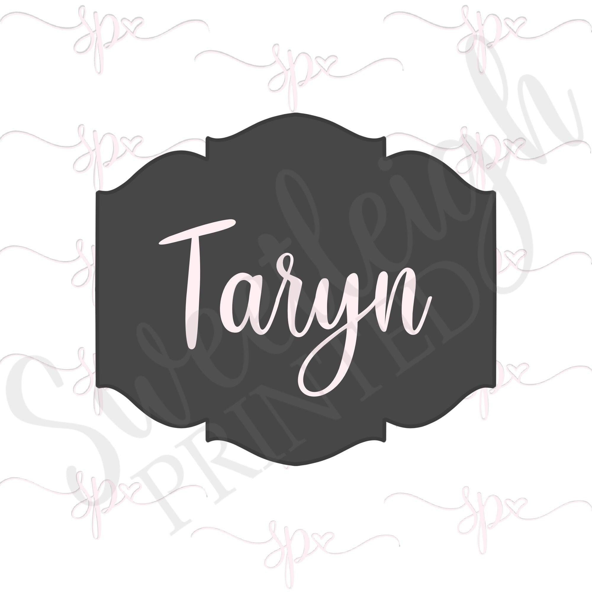 Taryn Plaque Cookie Cutter - Etsy