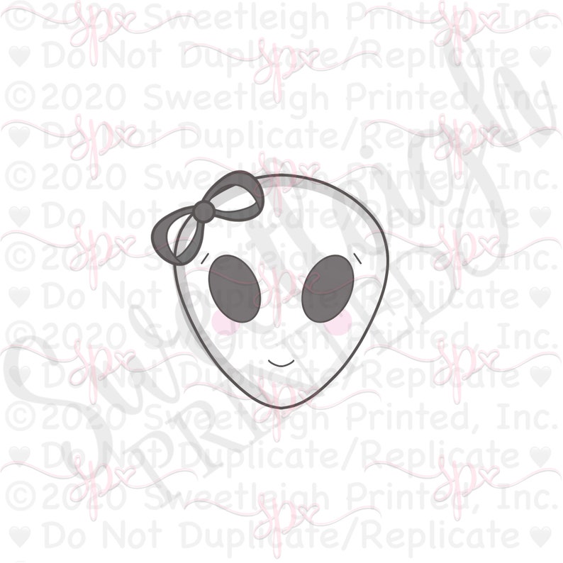 Alien Face With Bow Cookie Cutter - Etsy