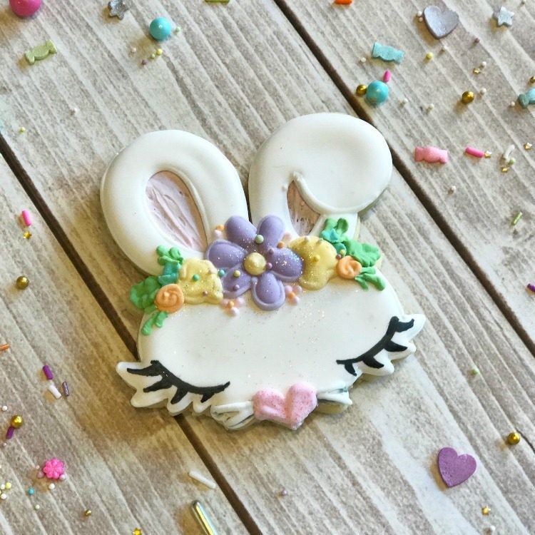 Lashes Bunny Face Cookie Cutter | Etsy
