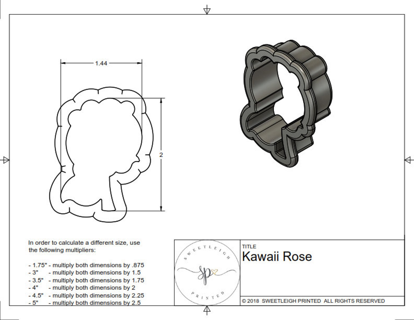 Kawaii Rose Cookie Cutter - Etsy