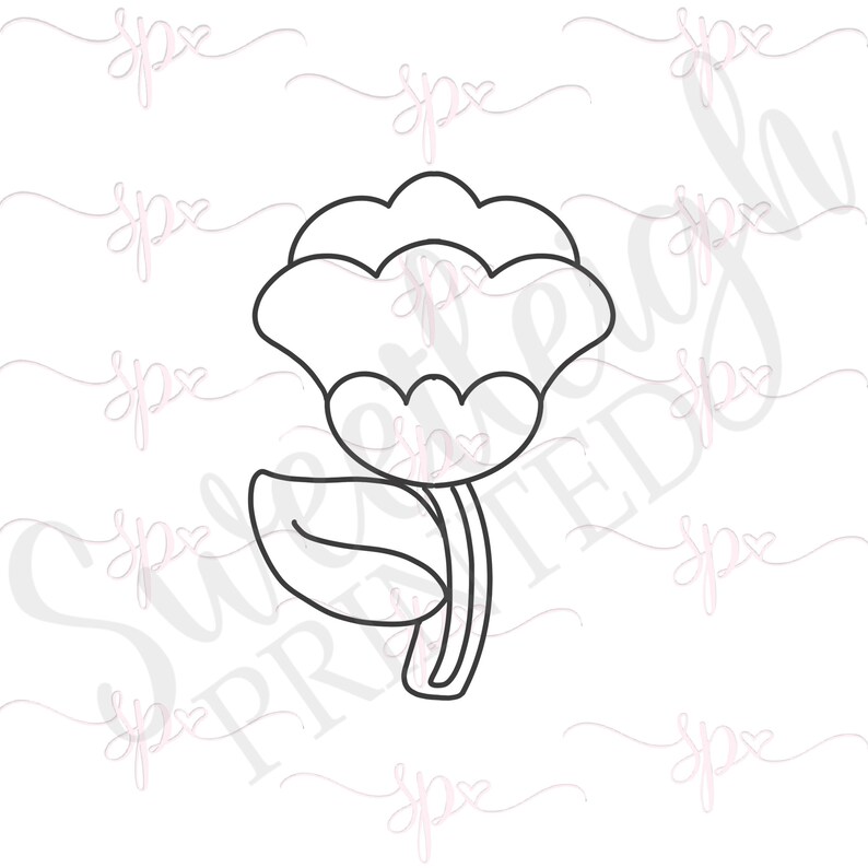 Modern Poppy Cookie Cutter - Etsy
