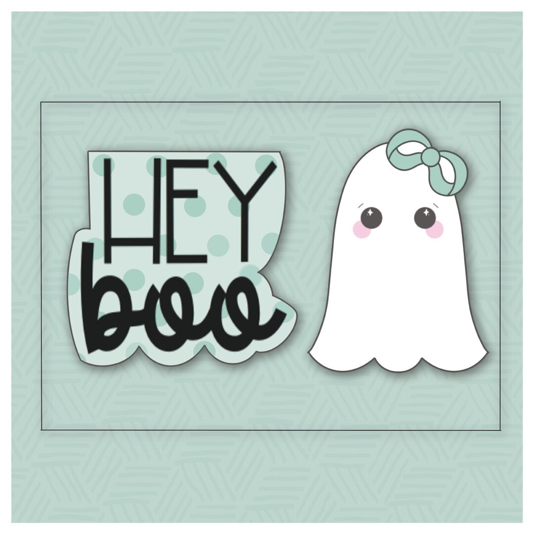 Hey Boo 2 Piece Cookie Cutter Set - Etsy