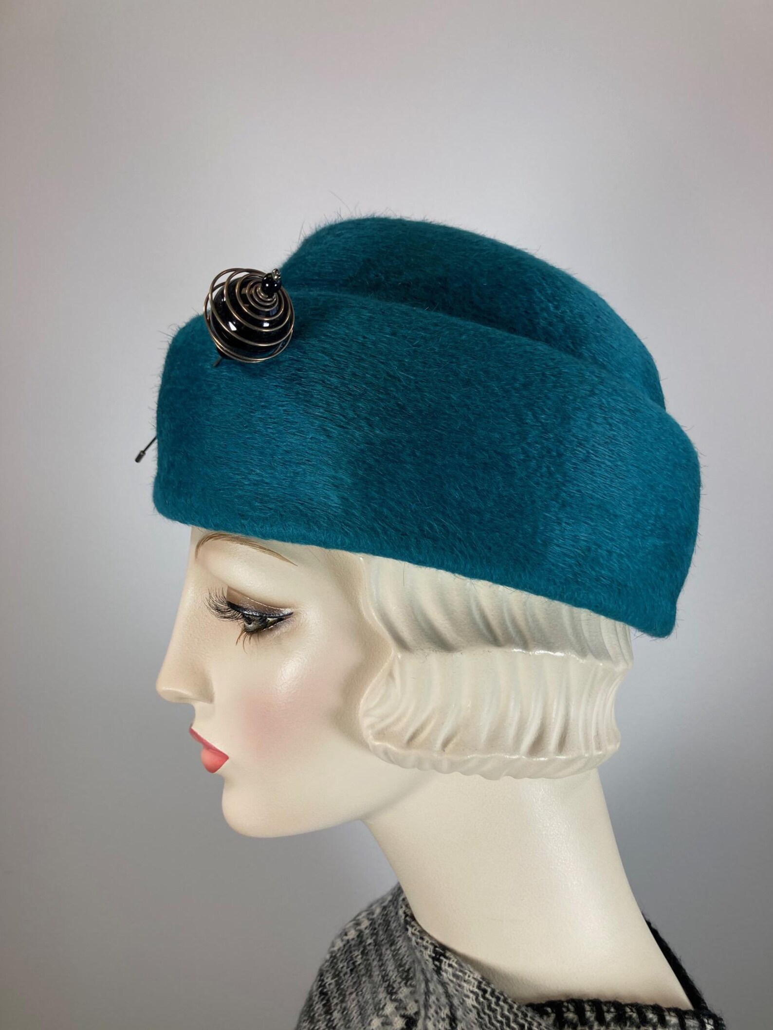 Women's Garrison Cap. Ladies Military Style Hat. Turquoise Army Hat ...