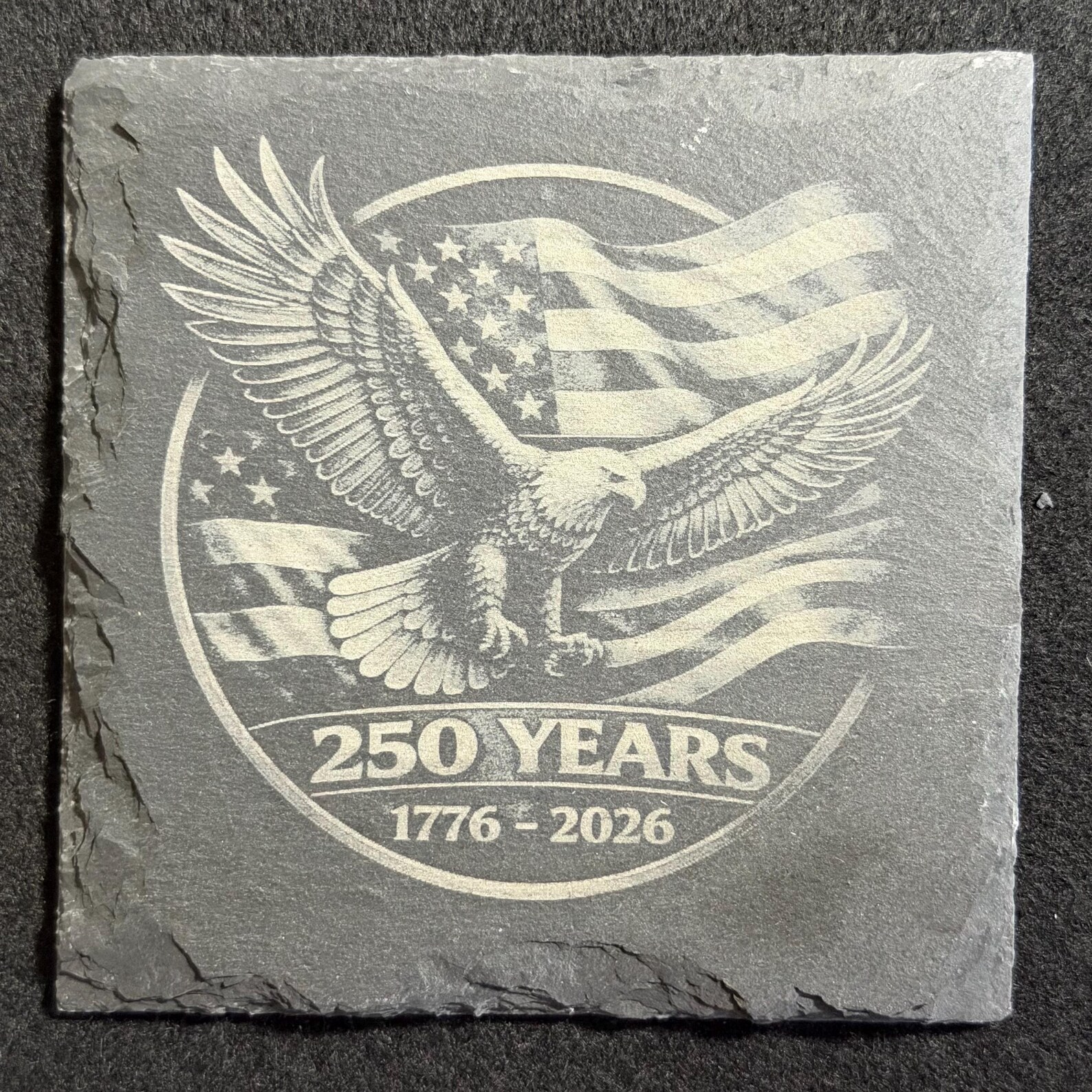 United States - USA - 250th Anniversary Commemorative Slate Coaster ...