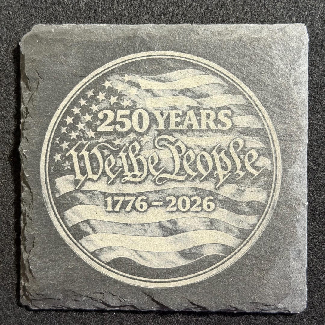 United States - USA - 250th Anniversary Commemorative Slate Coaster ...