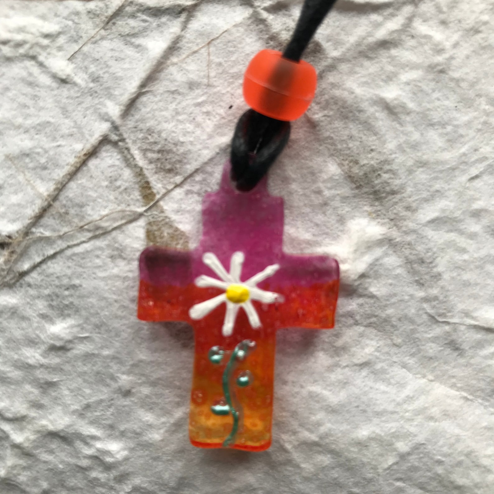 Hand Painted Acrylic Daisy Cross - Etsy