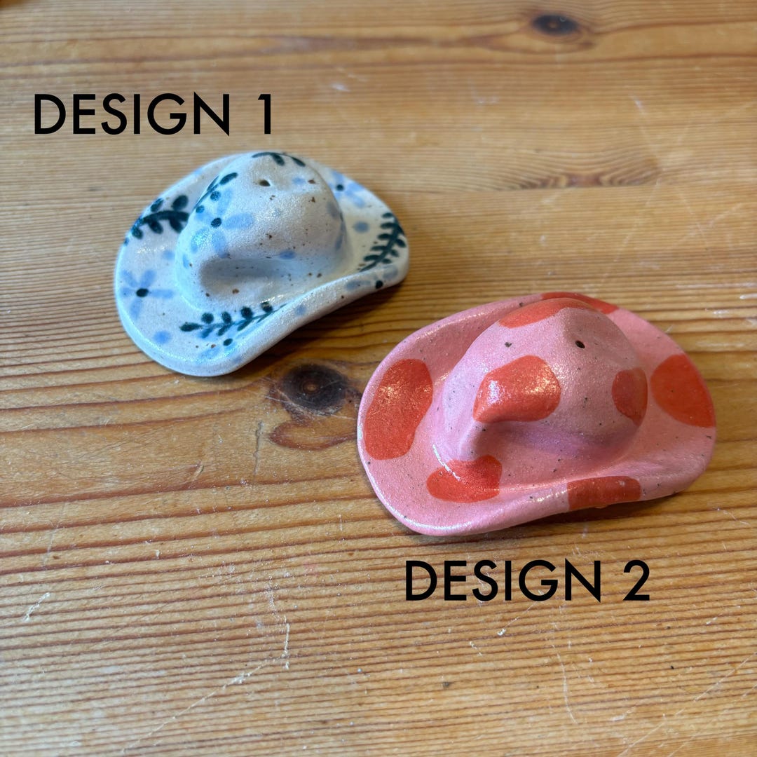 Ceramic Cowboy Hat Incense Stick Holder ~ Incense Holder ~ Cowboy Hat ...