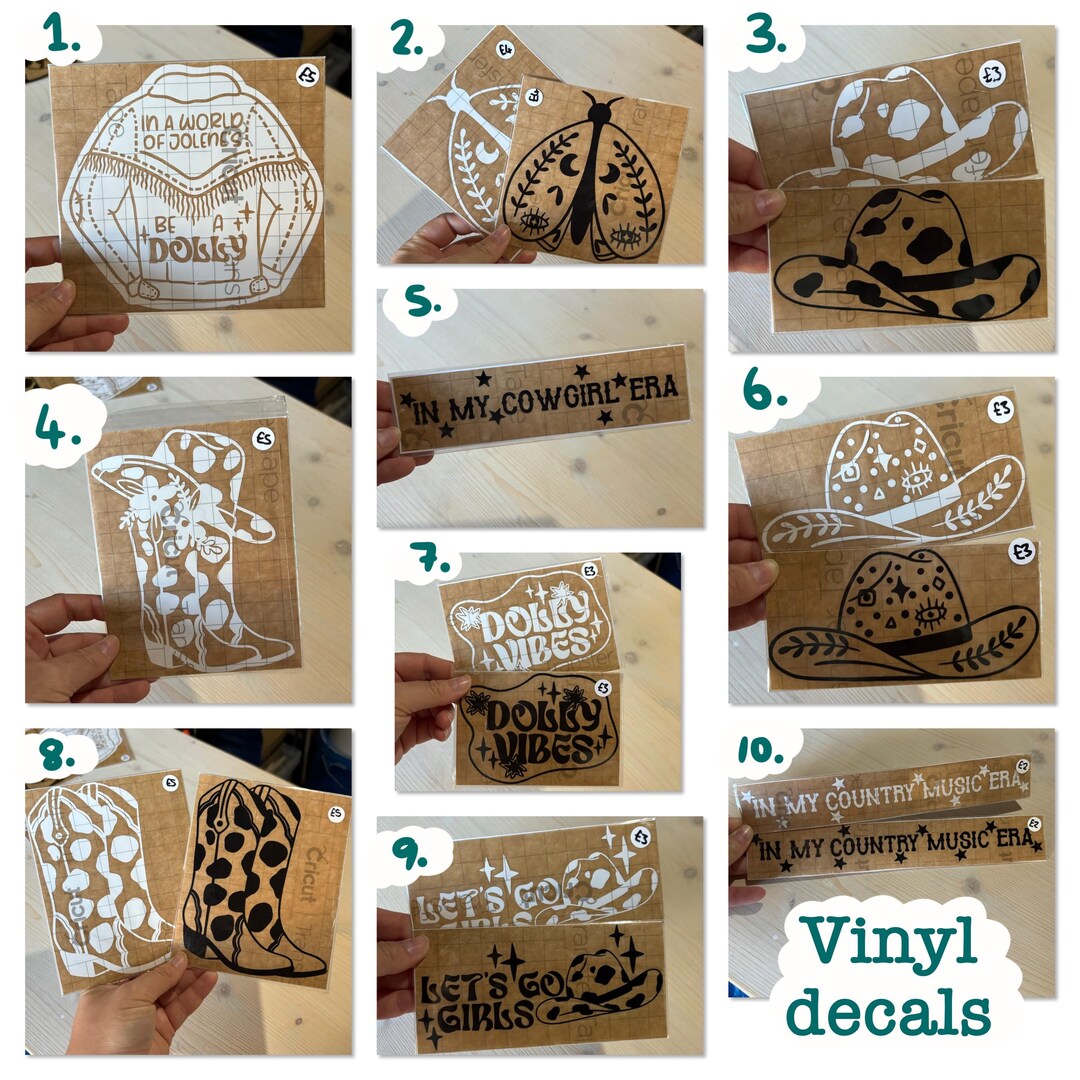 Country Music Theme Vinyl Decals ~ DECALS ~ *black Decals* - Etsy