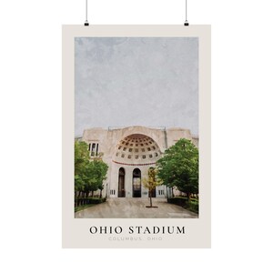 Ohio Stadium Poster Osu Vintage Painting Poster Buckeyes Print Ohio ...