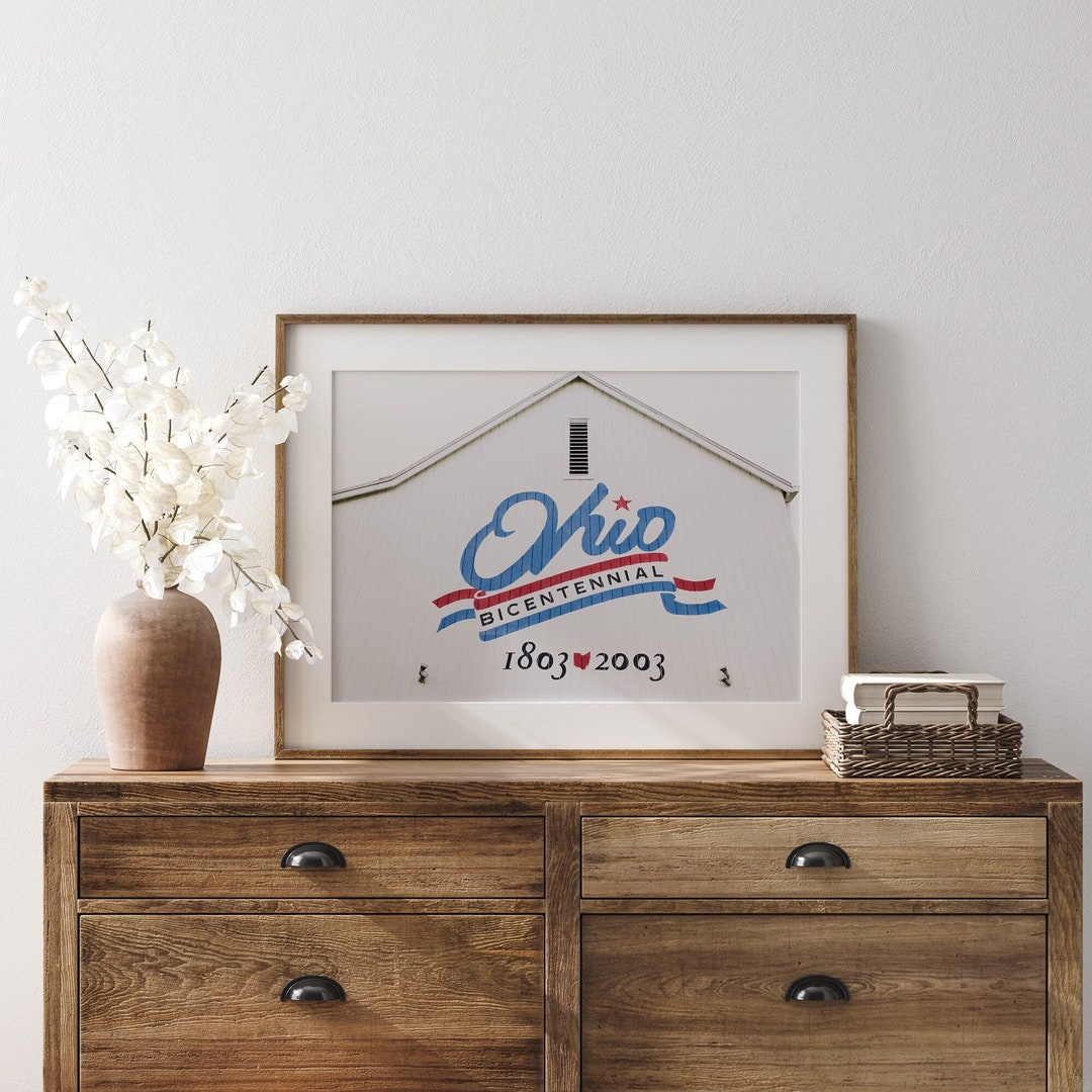 Ohio Barn Art Print, Ohio Countryside, Americana Wall Art, Vintage ...