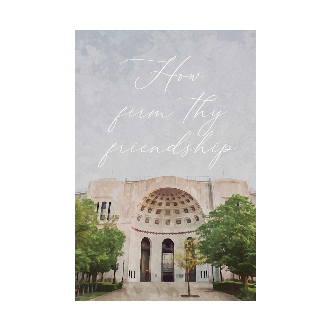 Vintage Ohio State Poster Ohio State Gifts for Him How Firm Thy ...