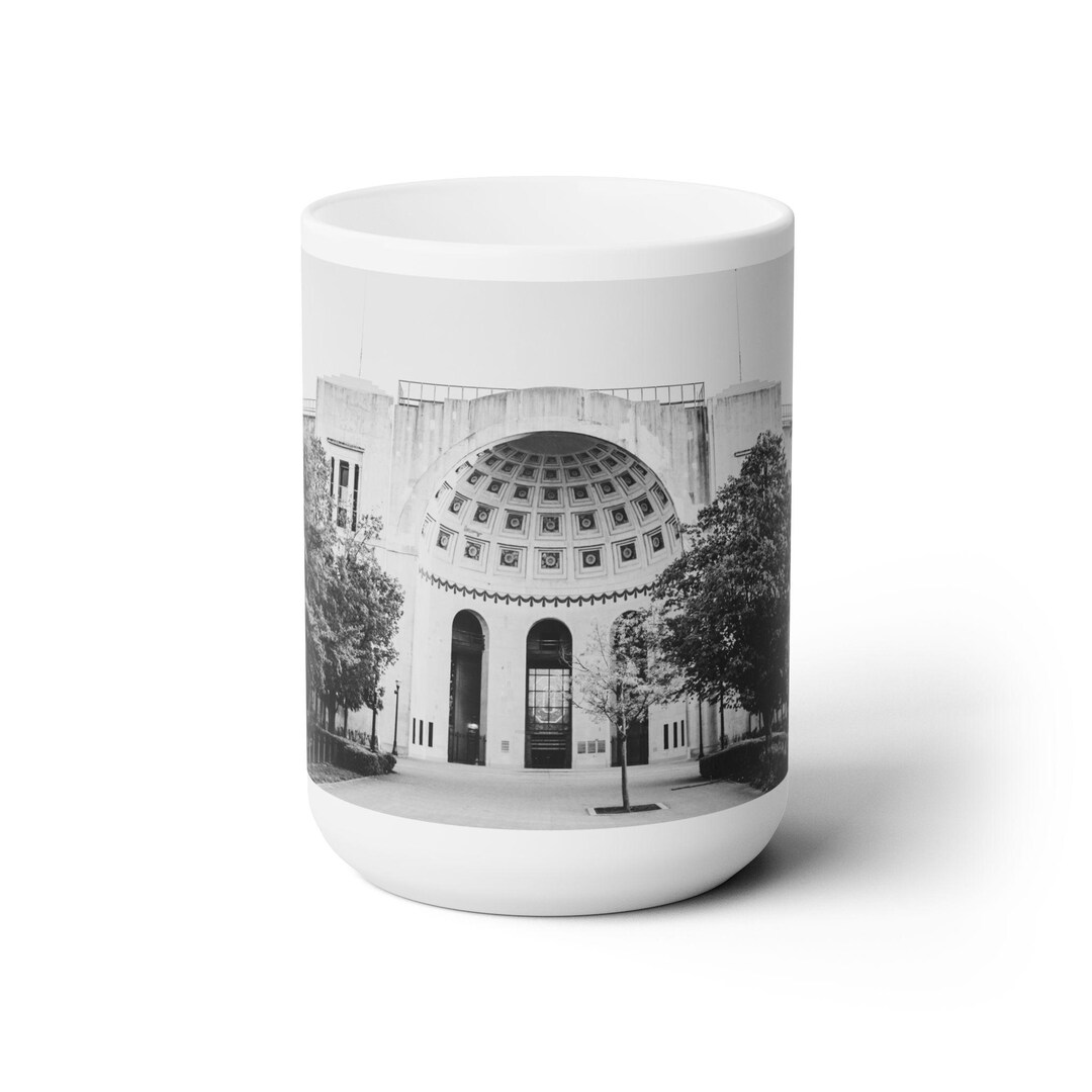 Black and White Ohio Stadium Osu Mug Small Gift White Elephant ...