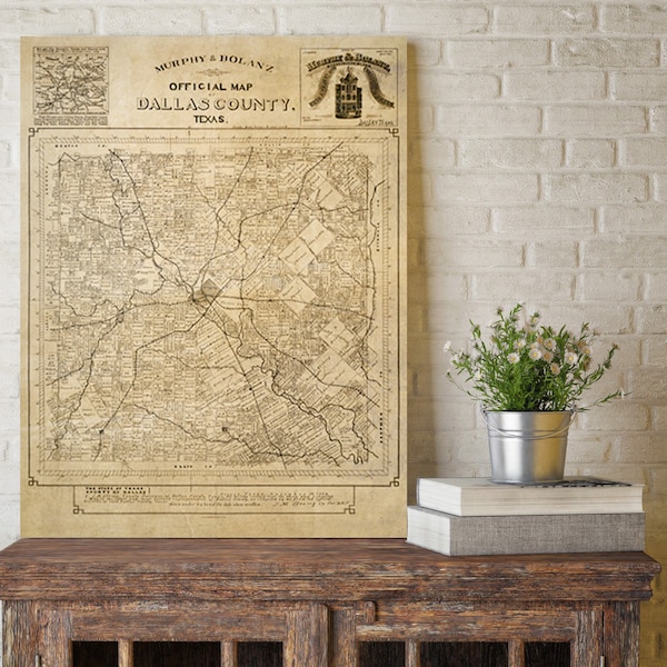 Dallas Poster Map - Etsy