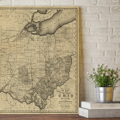 1822 Map of Ohio - Etsy