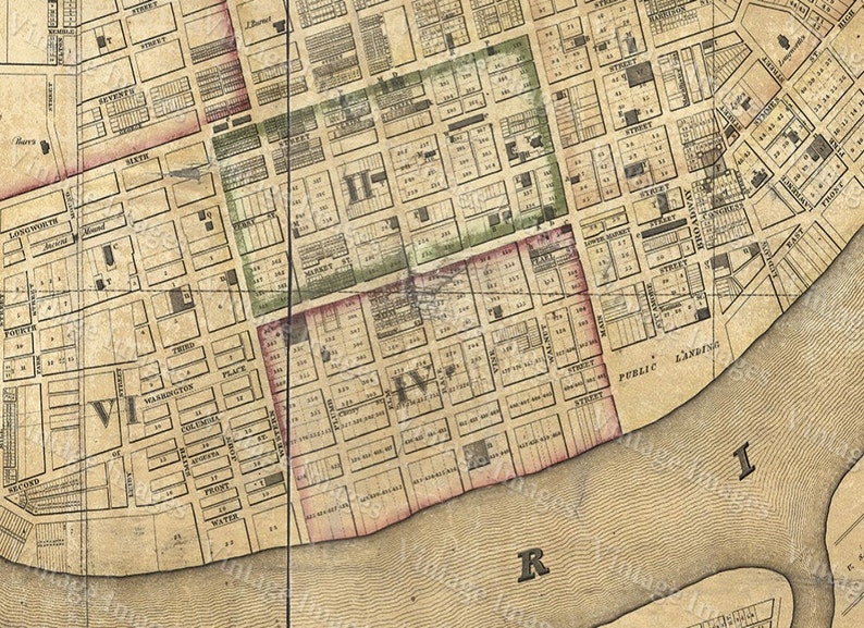 Old Map of Cincinnati Historic 1838 Cincinnati Ohio Street Map - Etsy