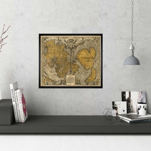 The Oronteus Finaeus Map of the World 1531 World Map Fine Art Print ...