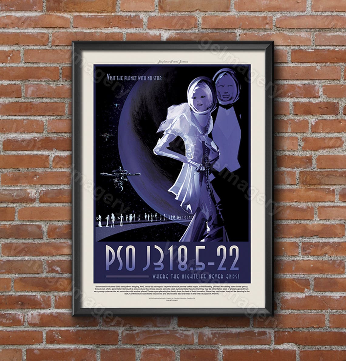 NASA JPL Space Travel Poster PSO J318.5-22 Where the Nightlife | Etsy