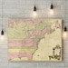Colonial Map Poster, 1755 Map of British Colonies, North America Map ...