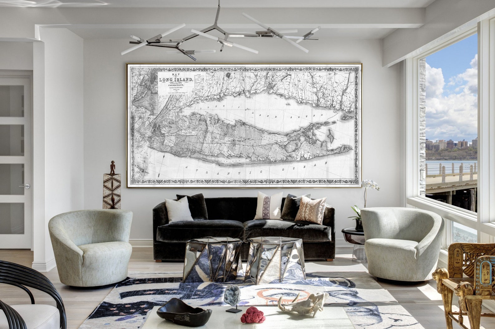 Long Island Gift Map, Long Island Map, Map of Long Island, Long Island ...