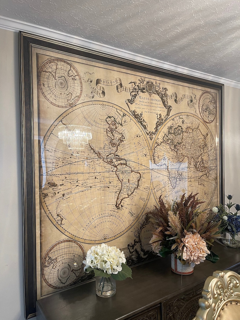 1720 Old World Map,world Map Wall Art, Historic Map Antique Style Map ...