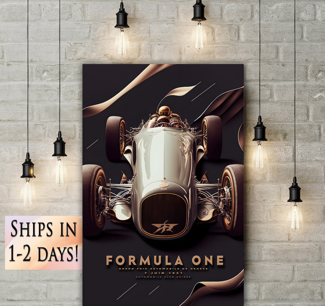 1931 Formula 1 Vintage Poster Race Car Wall Art Print Race - Etsy