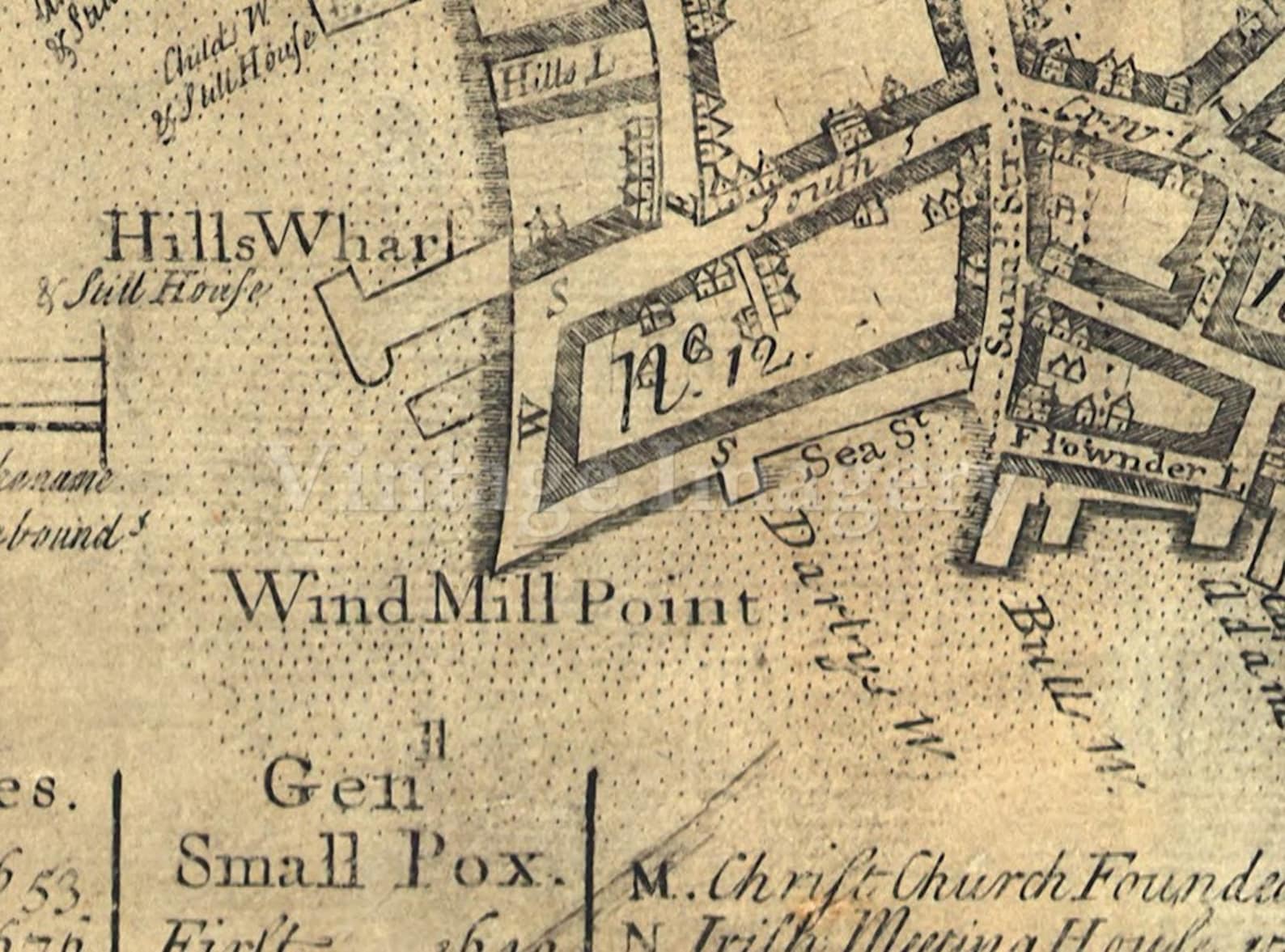 Old Boston Map 1769 Historic Boston Map antique Boston Map - Etsy