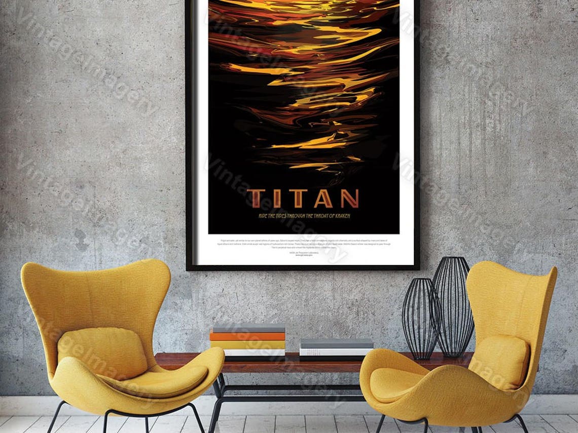 Titan Poster Exoplanet 2016 NASA/JPL Space Travel Poster Space - Etsy