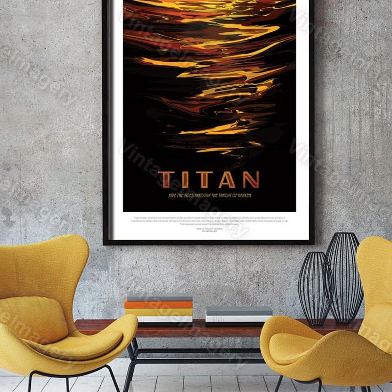 Nasa Titan Poster - Etsy