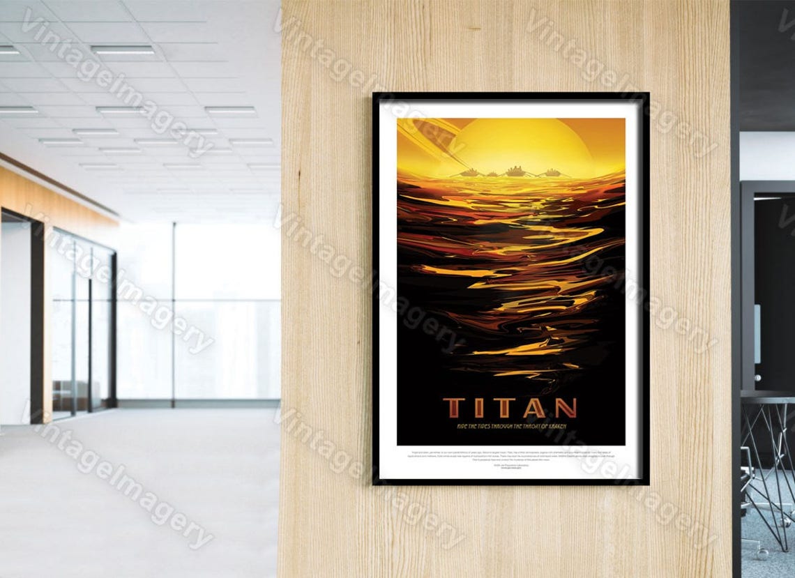 Titan Poster Exoplanet 2016 NASA/JPL Space Travel Poster Space - Etsy