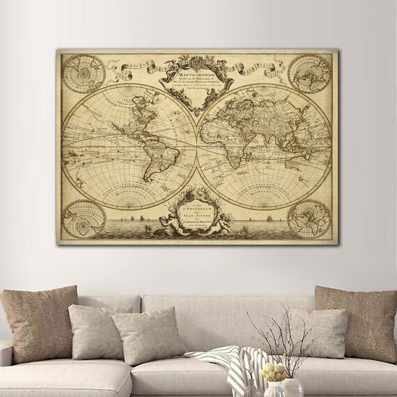 Antique Style World Map