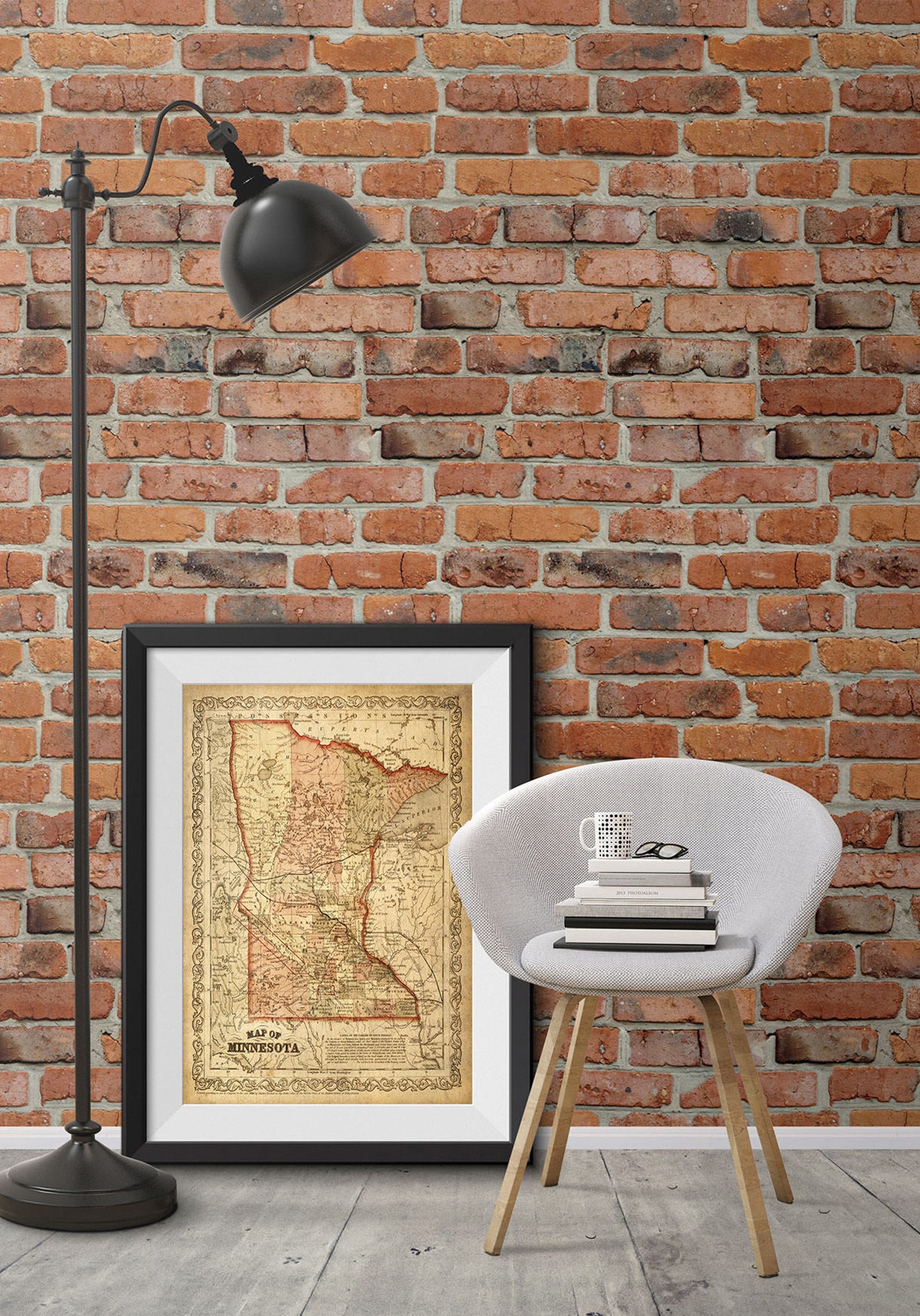 Map of Minnesota 1860 Map of MN Vintage Maps Restoration Style Map ...