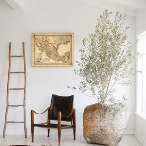 1866 Antique Map of Mexico: Large Map Poster Print for Southwest Decor ...