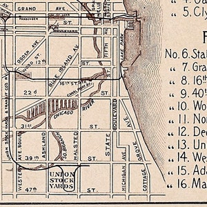 Old Map of Chicago (1902) Chicago Railroad Map, Chicago Map, Vintage ...