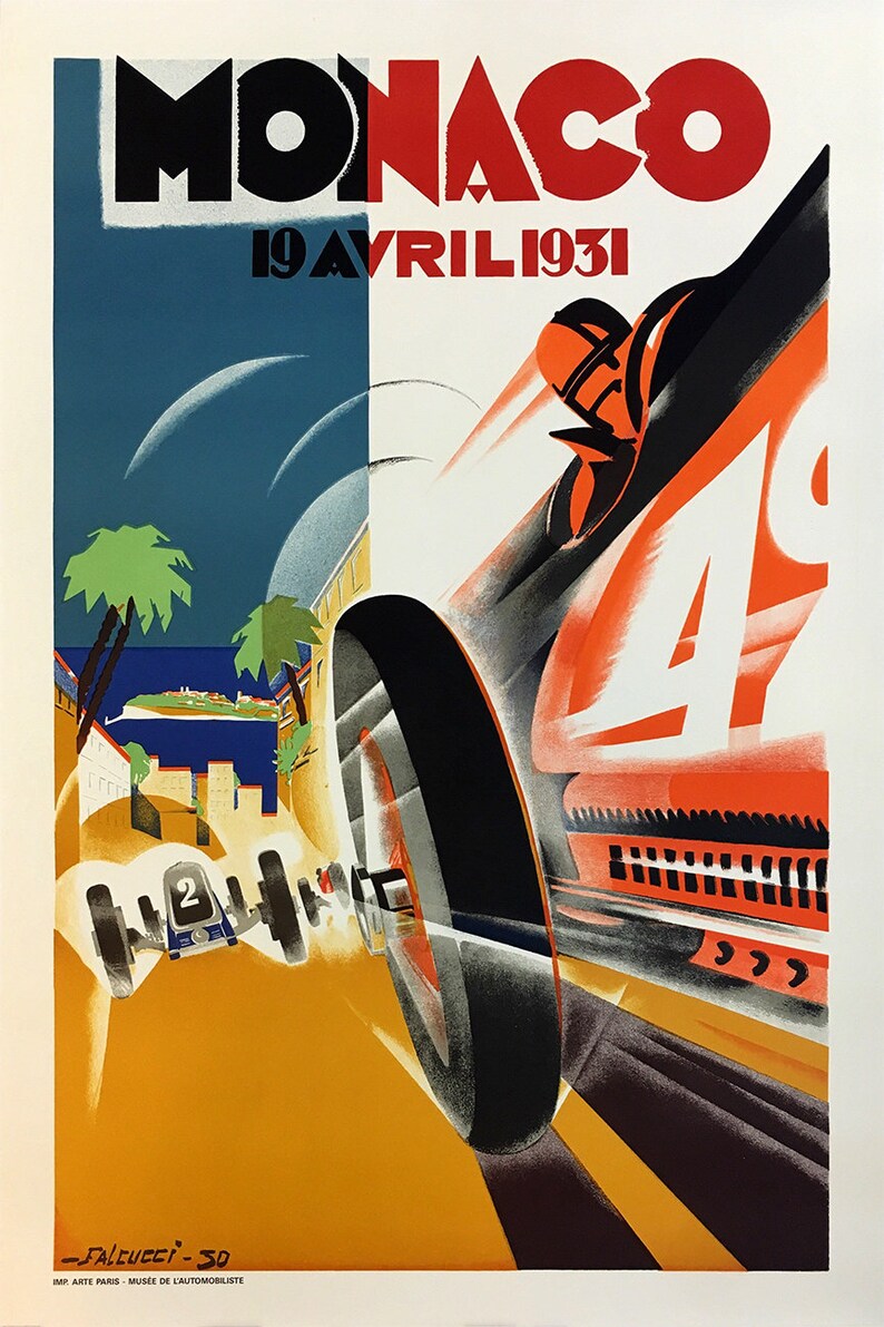 3x Monaco Grand Prix Poster Set Race Fan Gift Set Fine Art - Etsy
