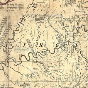 1757 Colonial Map, Map of British Colonies, North America, OLD Map of ...