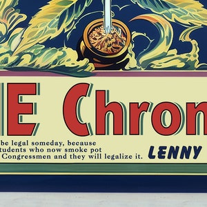 Vintage 1950's Cannabis Decor Dispensary Shop Supply - Marijuana Poster ...