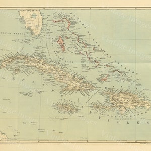 Old Map of the Bahamas Historic Bahama Map 1888 Antique Old World ...