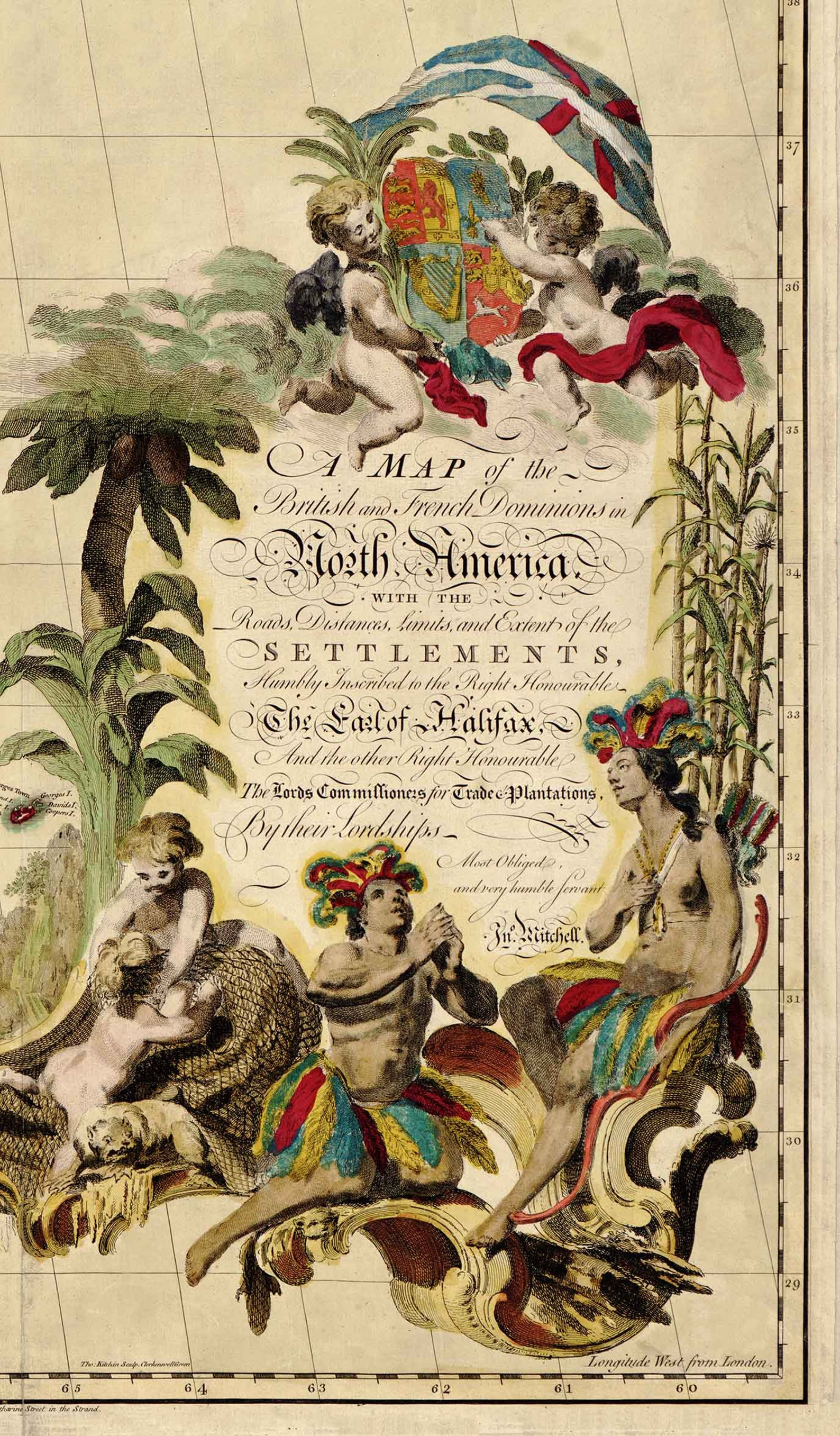 Colonial Map Poster, 1755 Map of British Colonies, North America Map ...