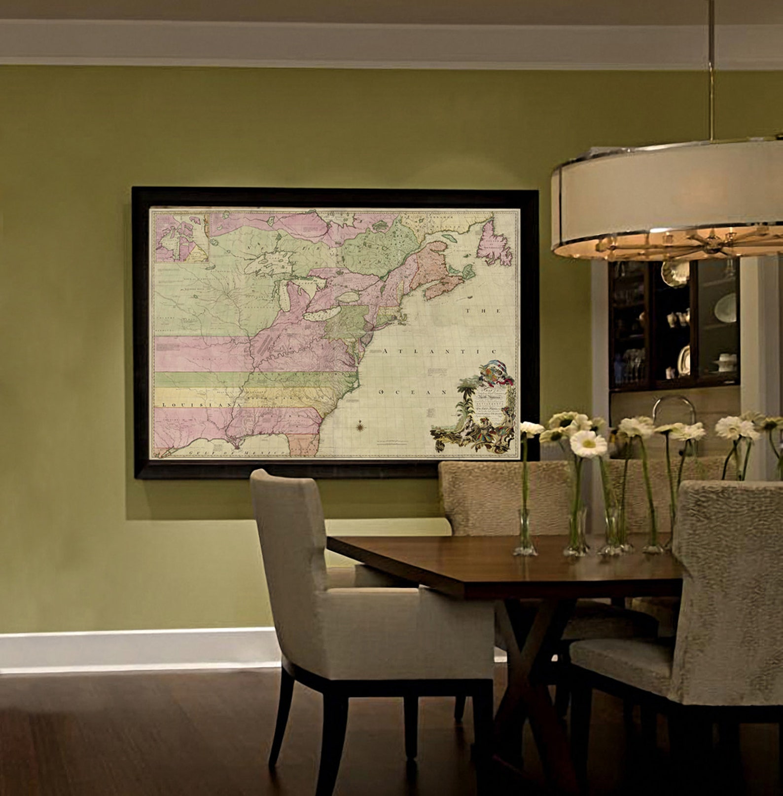 Colonial Map Poster 1755 Map of British Colonies North - Etsy