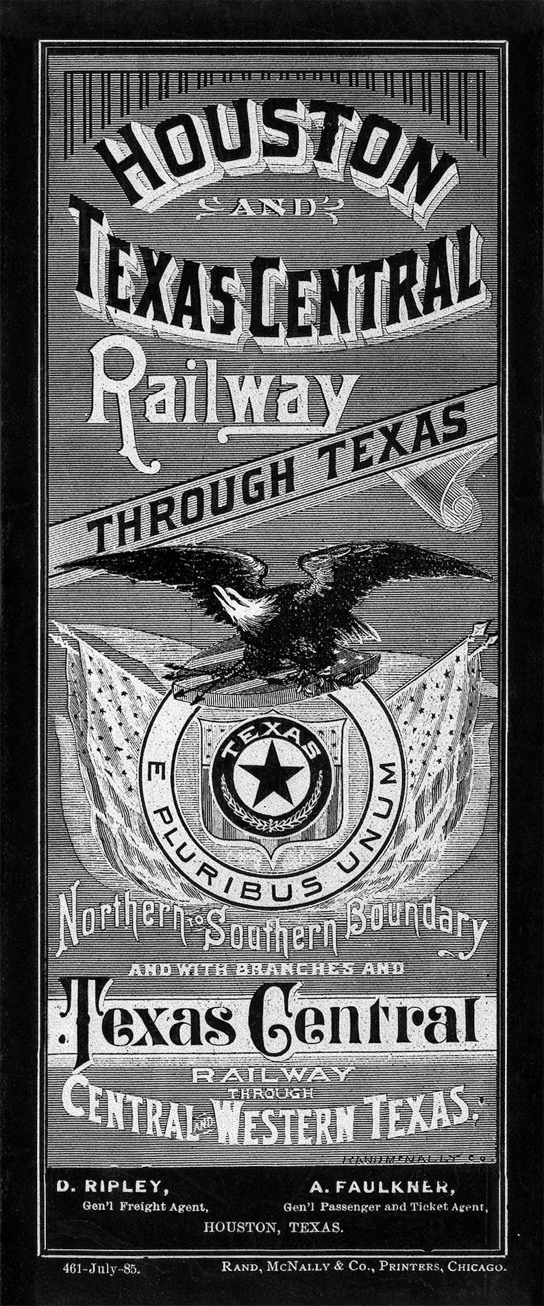 Texas Farmhouse Decor 1885 Vintage Texas Wall Art Antique Western Decor ...