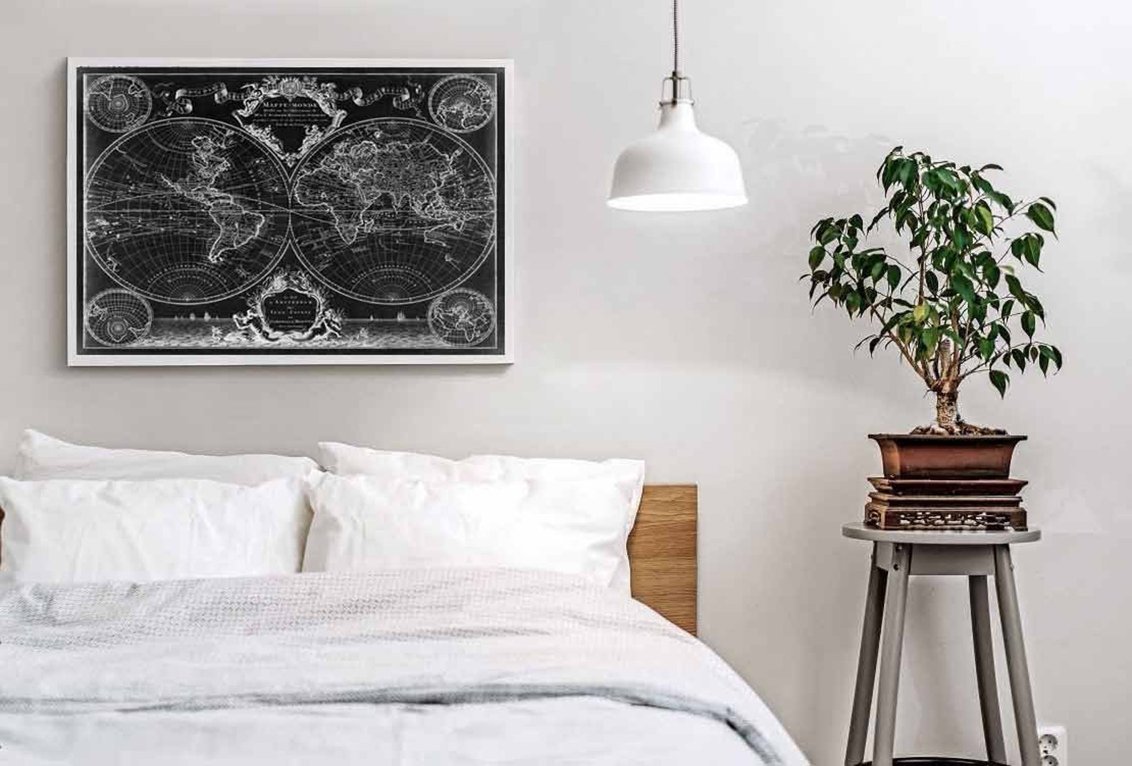 1720 Old World Map,black Map Wall Art, Historic Map Antique Style Map Art Guillaume De L'isle ...