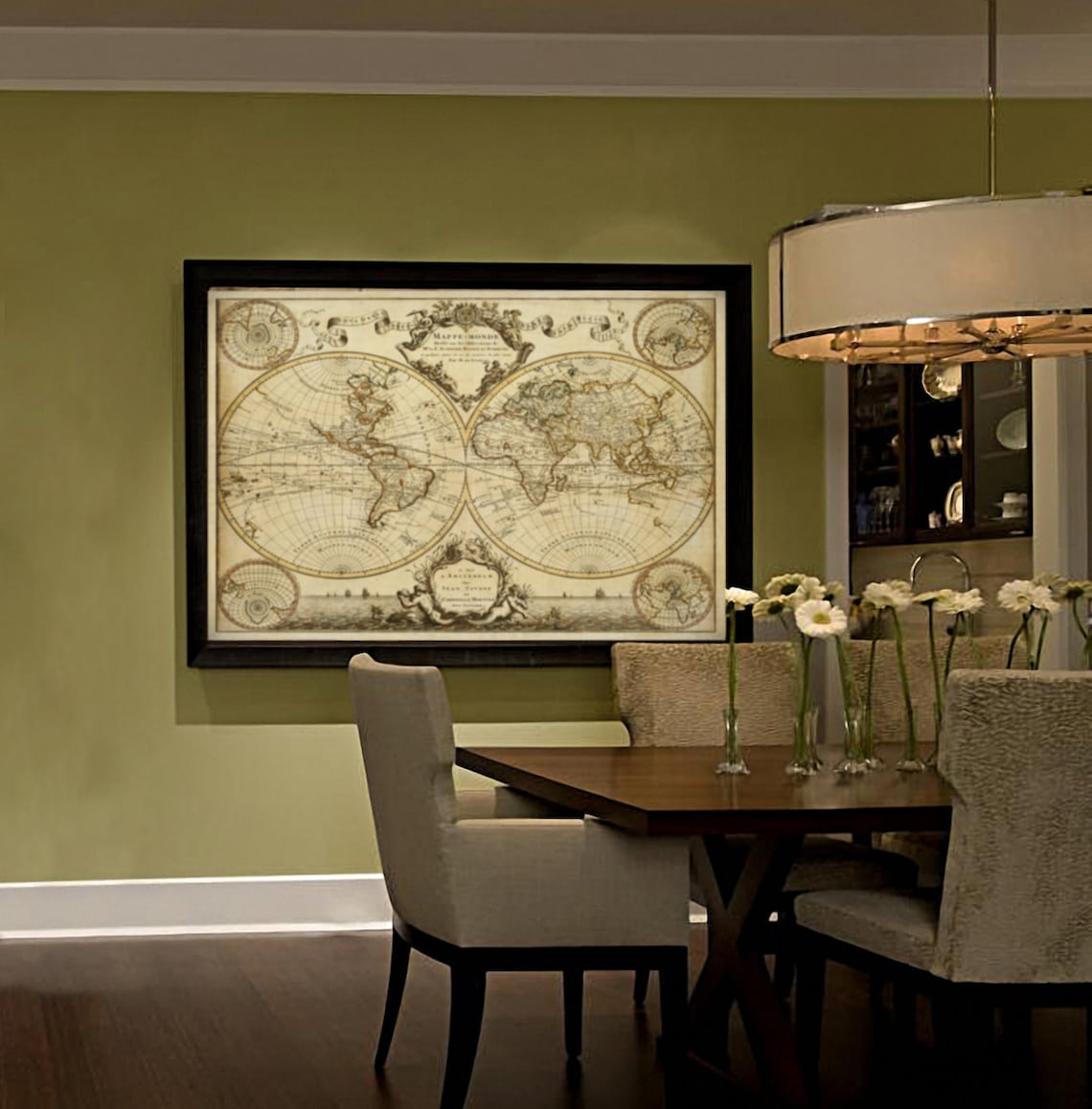 Large Historic World Map 1720 Old Antique Style World Map Fine | Etsy