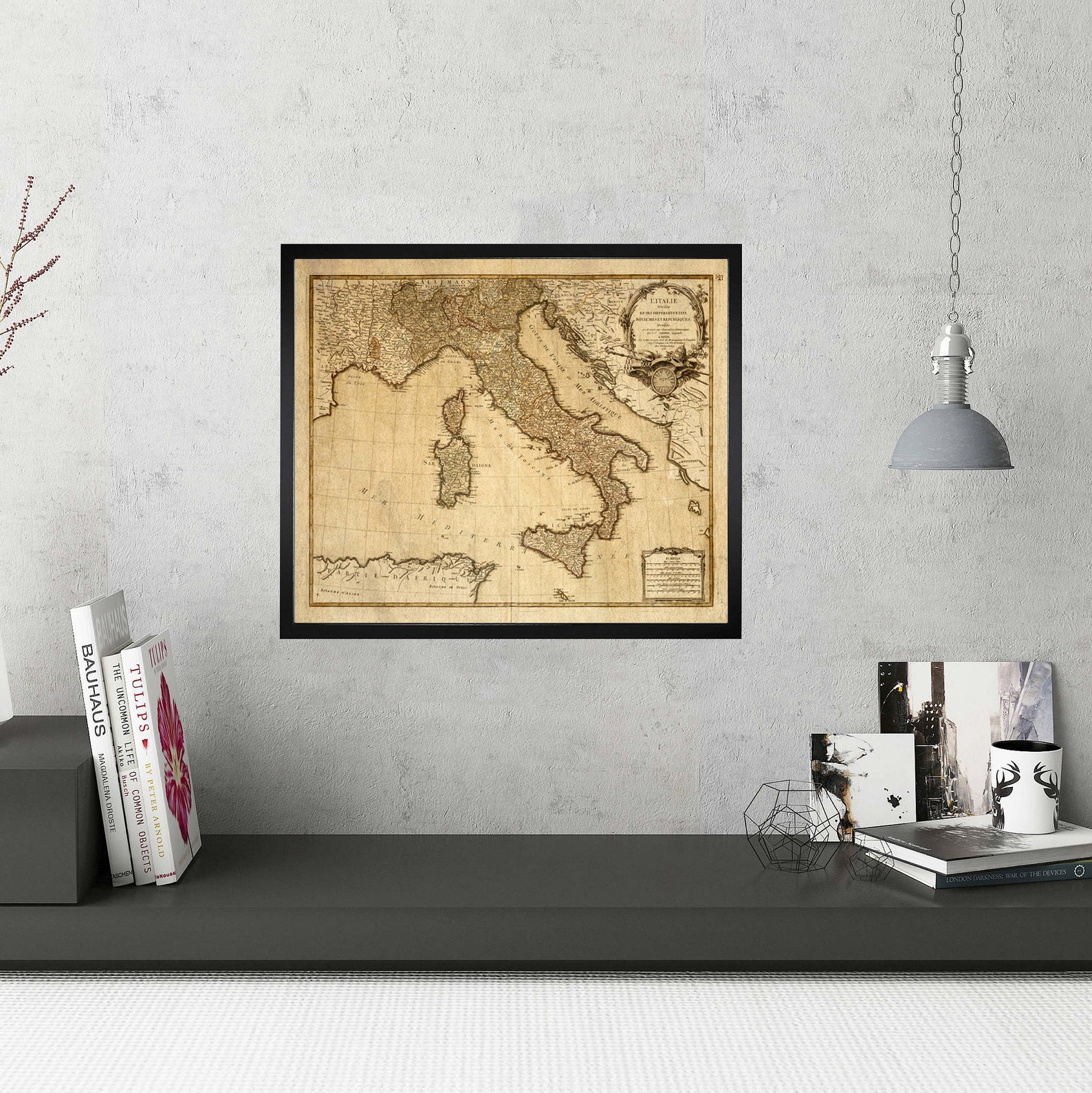 Italy Map - Vintage Italian Map - Antique Map Print - Vintage Map of ...