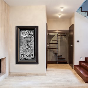Texas Wall Art 1878 Vintage Texas Farmhouse Home Decor Western Home ...
