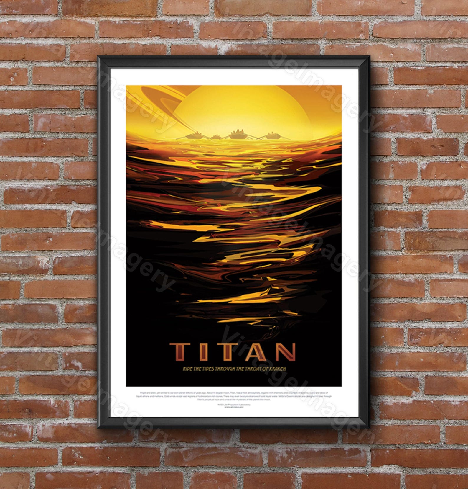 Titan Poster Exoplanet 2016 NASA/JPL Space Travel Poster Space | Etsy