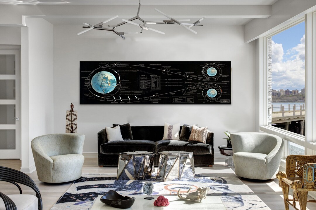Apollo 11 Flight Path Print: Vintage NASA Lunar Mission Poster - Etsy