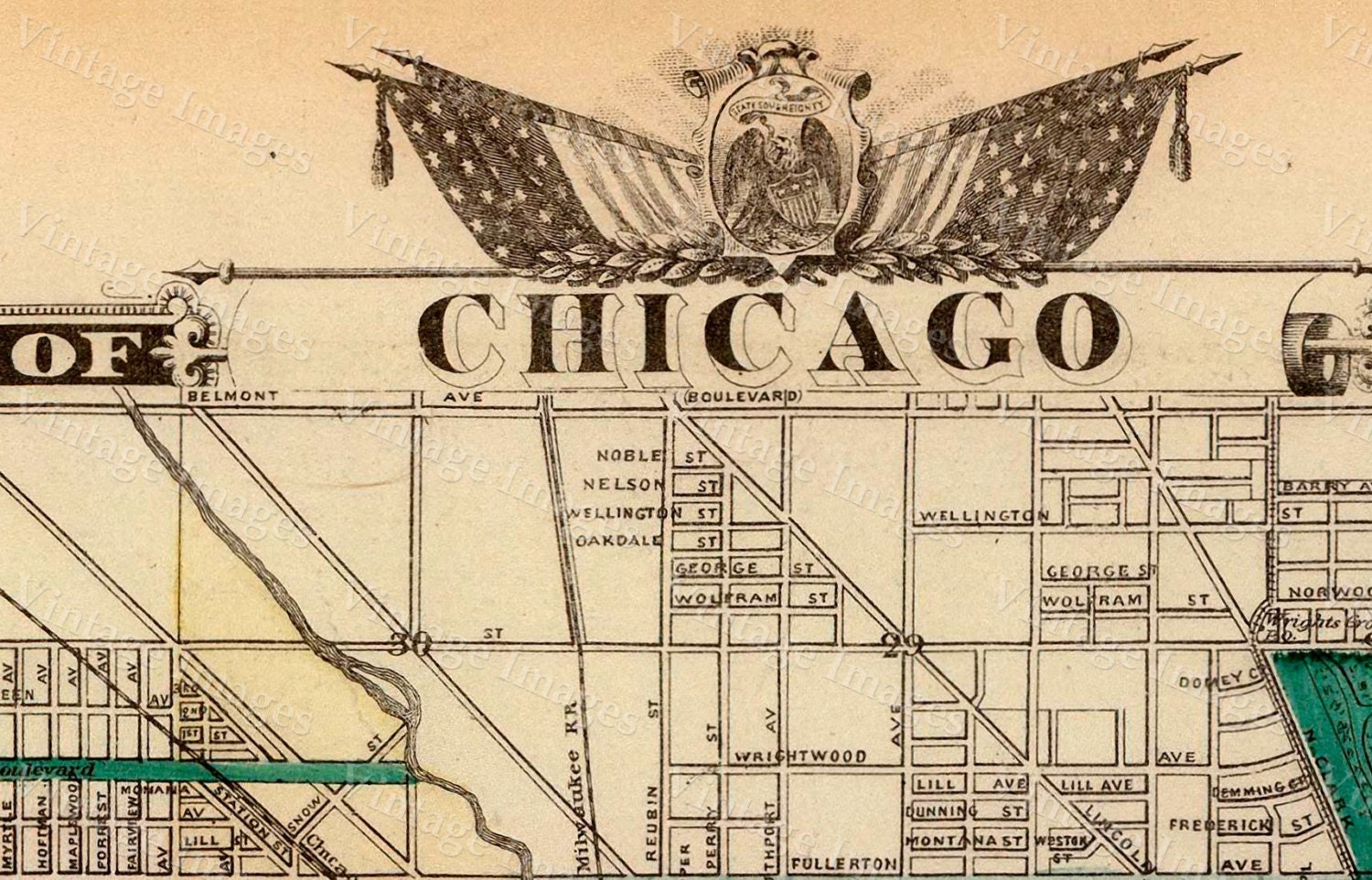 Vintage Map of Chicago, 1857 Chicago Illinois map Antique Chicago Map ... Vintage Map of Chicago, 1857 Chicago Illinois map Antique Chicago Map ...
